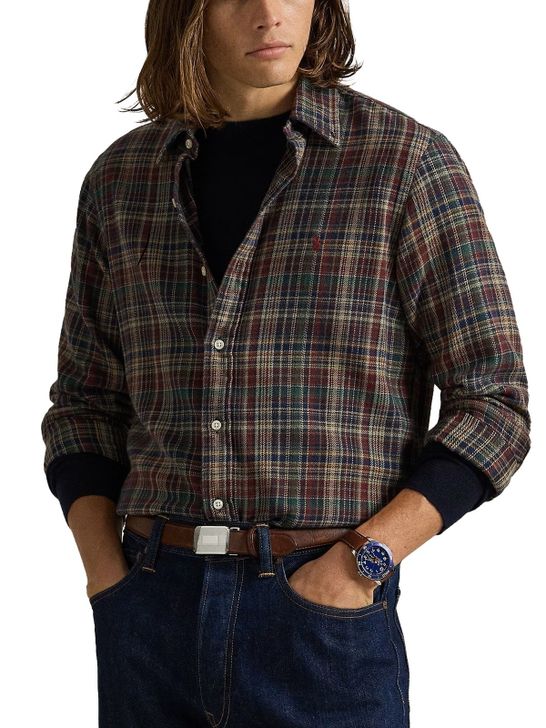 On sale Shirt Polo Ralph Lauren Plaid Green | VeltroniUomo - The online ...