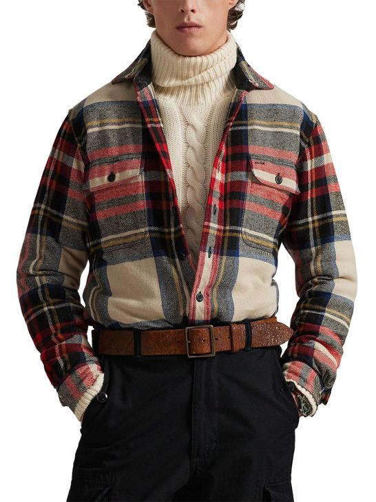Vendita Overshirt Polo Ralph Lauren Plaid Flannel Rosso | VeltroniUomo ...